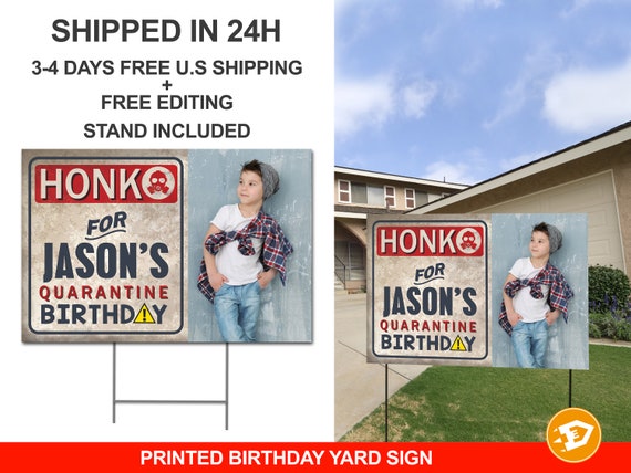 Birthday Yard Sign Boy Birthday Lawn Sign Car Parade Yard | Etsy