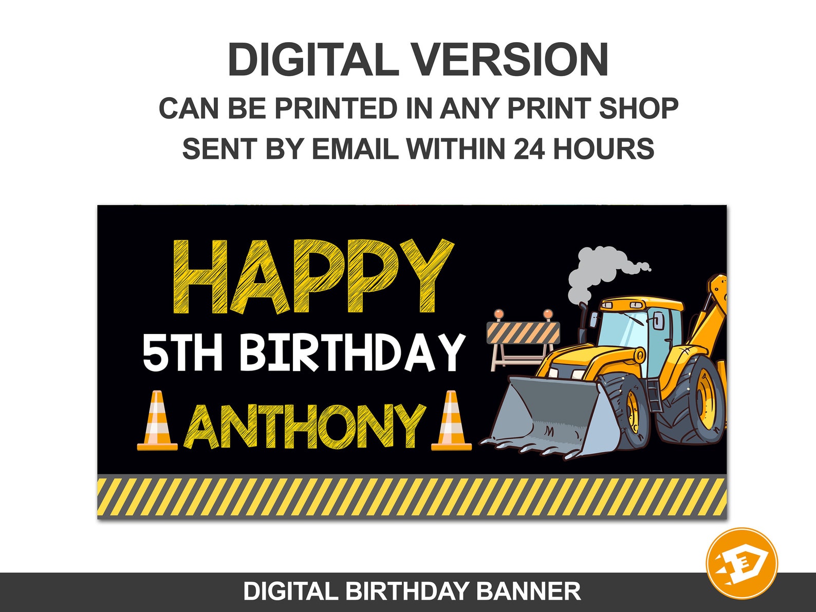 Construction Birthday Banner Boy Party Banner Construction - Etsy