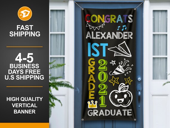1st Grade Graduation Door Banner 1st Grade Graduation Party | Etsy