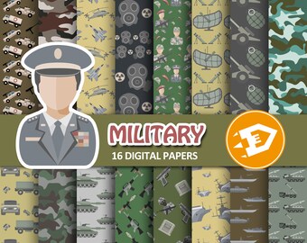 Army Digital Paper | Etsy