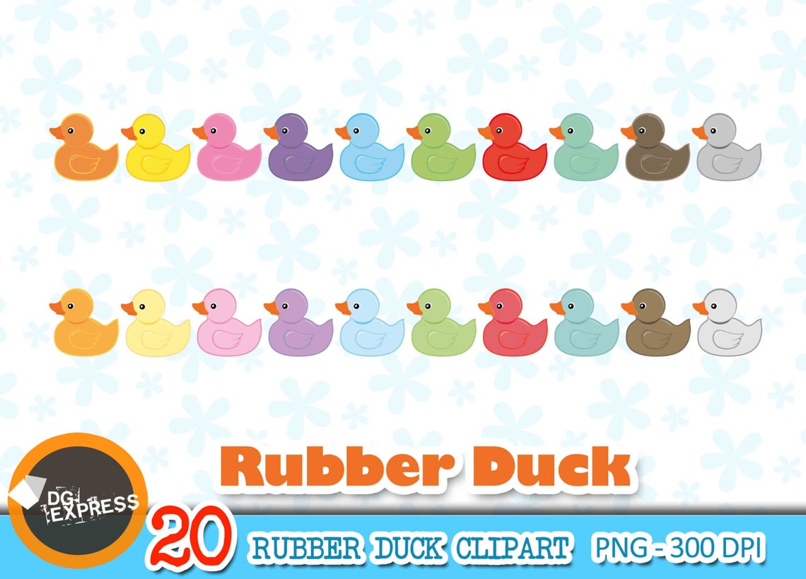 SALE Rubber Duck Clipart : rubber DUCK Clipart - Etsy