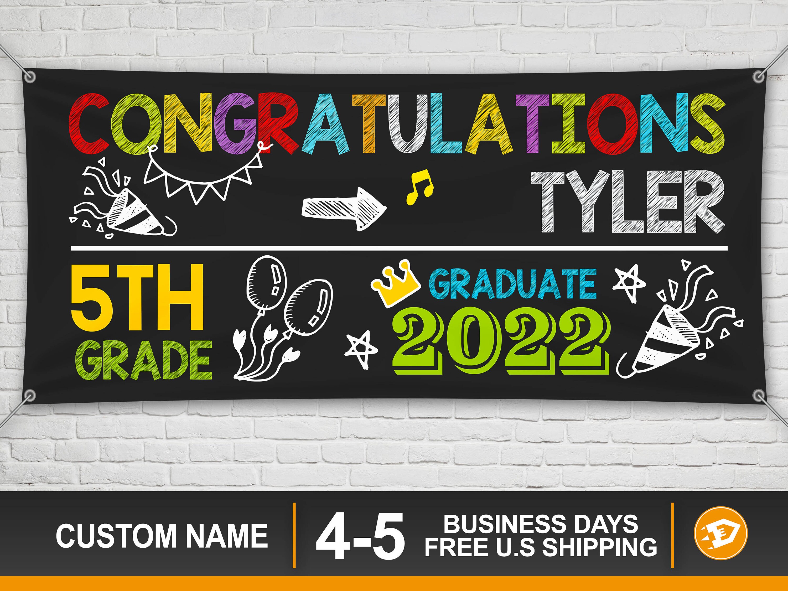 5th Grade Graduation Banner 5th Grade Graduation Party - Etsy