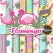 Flamingo Clipart + Digital Paper : "flamingo Digital Paper" -flamingo ...