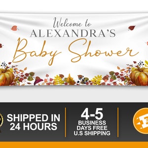 Pumpkin Baby Shower Banner, Pumpkin Birthday Banner, Halloween Baby ...