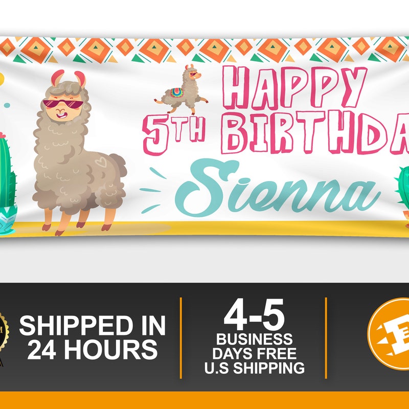 Llama Banner - Etsy