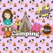 Camping Digital Paper + Clipart - Girl : "camping Girl Digital Paper ...