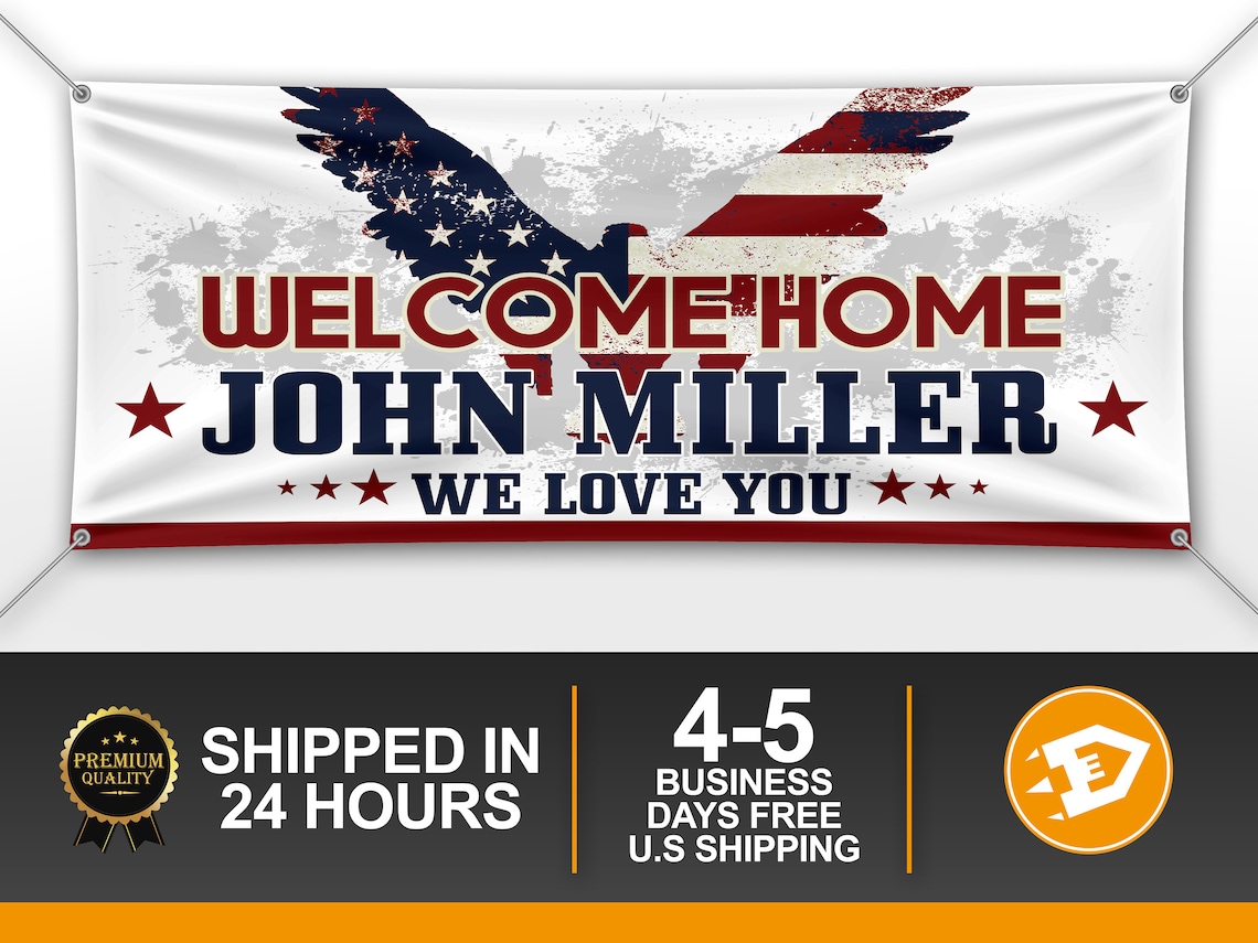 Welcome Home Banner Military Banner Veteran Banner Army - Etsy