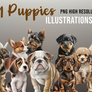 SALE Dog Breeds Puppy Clipart Bundle: "puppies Clipart" - Dog Lover ...