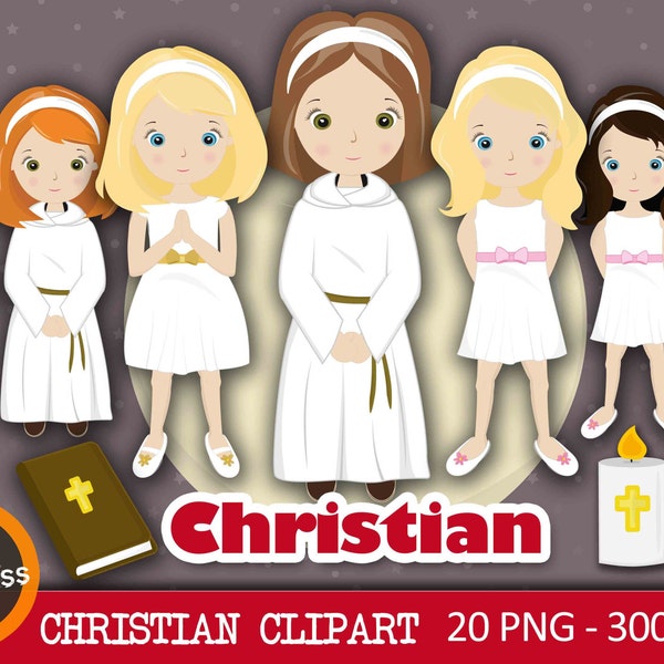 Printable First Communion Girl Clipart - Etsy