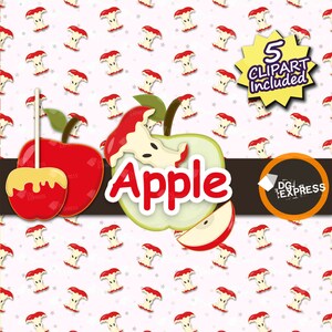 Apple Digital Paper + Clipart : "apple Digital Paper" - Fruit Digital ...