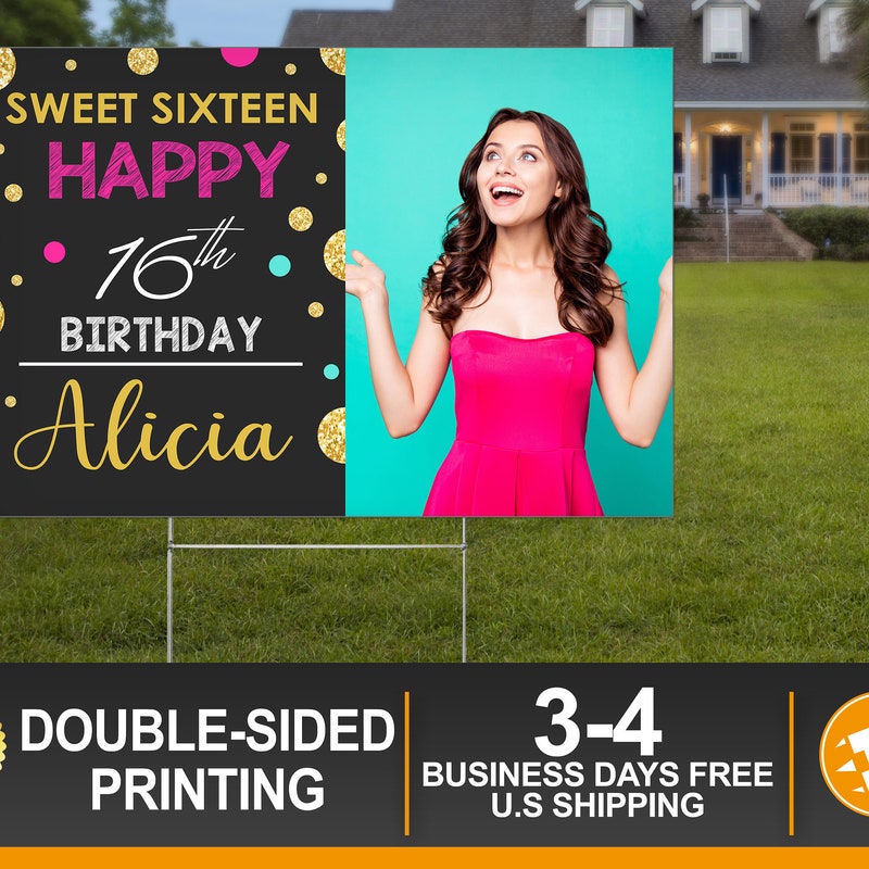 Sweet 16 Birthday Yard Sign - Etsy