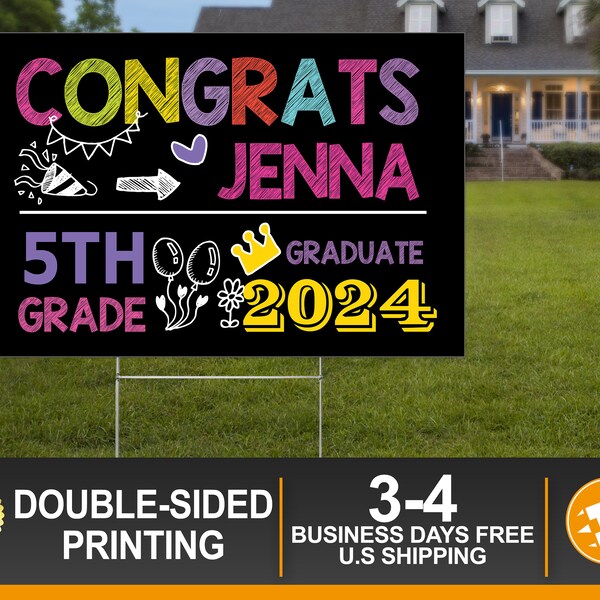 5th Grade Graduation Yard Sign - Etsy