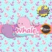 Whale Digital Paper Clipart Pink : whale Digital Paper Whale Paper ...