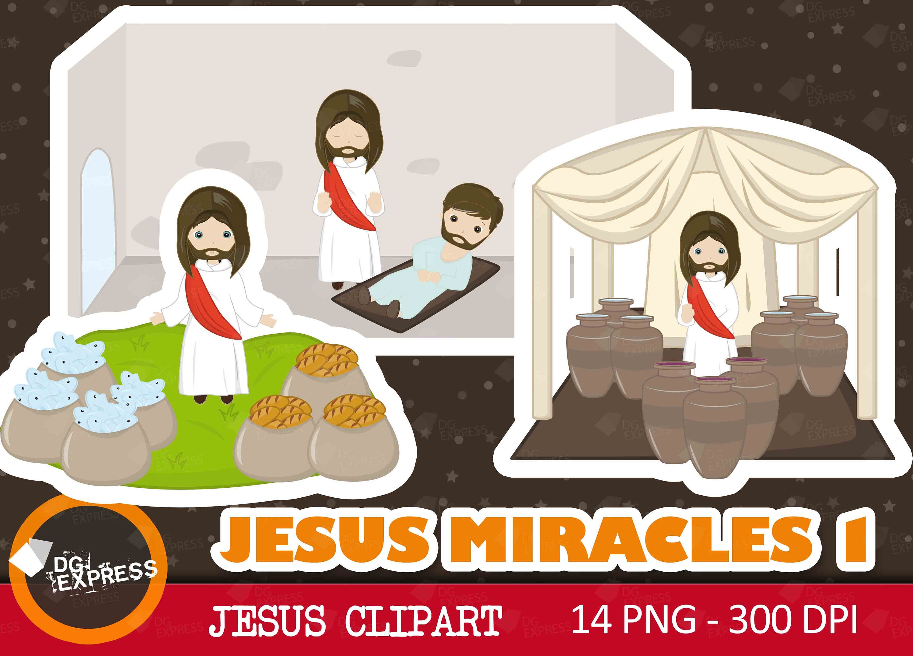 Jesus Clipart : Bible Stories Clipart Jesus | Etsy