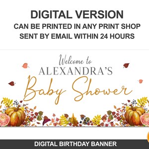 Pumpkin Baby Shower Banner, Pumpkin Birthday Banner, Halloween Baby ...