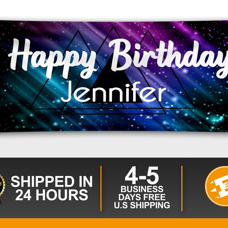 Galaxy Birthday Banner - Etsy