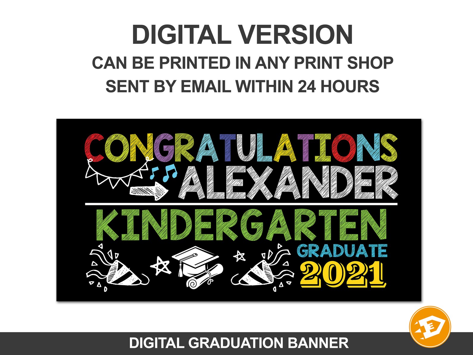 Kindergarten Graduation Banner Kindergarten Graduation Party | Etsy