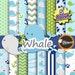 Whale Digital Paper Clipart : whale Digital - Etsy