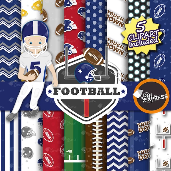 Buy Football Clipart - Etsy