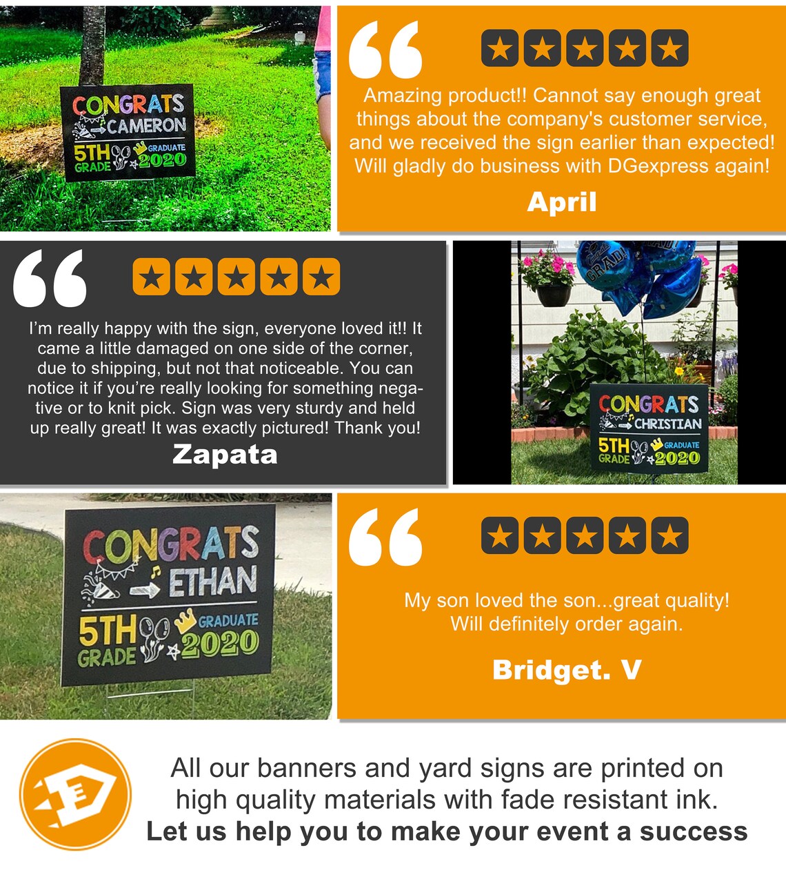 5th Grade Graduate Yard Sign Class of 2022 With Photo Lawn - Etsy