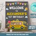 The Wheels on the Bus Birthday Welcome Sign Poster - Etsy