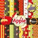 Apple Digital Paper + Clipart : "apple Digital Paper" - Fruit Digital ...