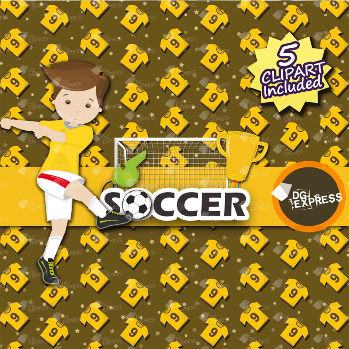 SALE Soccer Digital Paper Clipart : soccer - Etsy