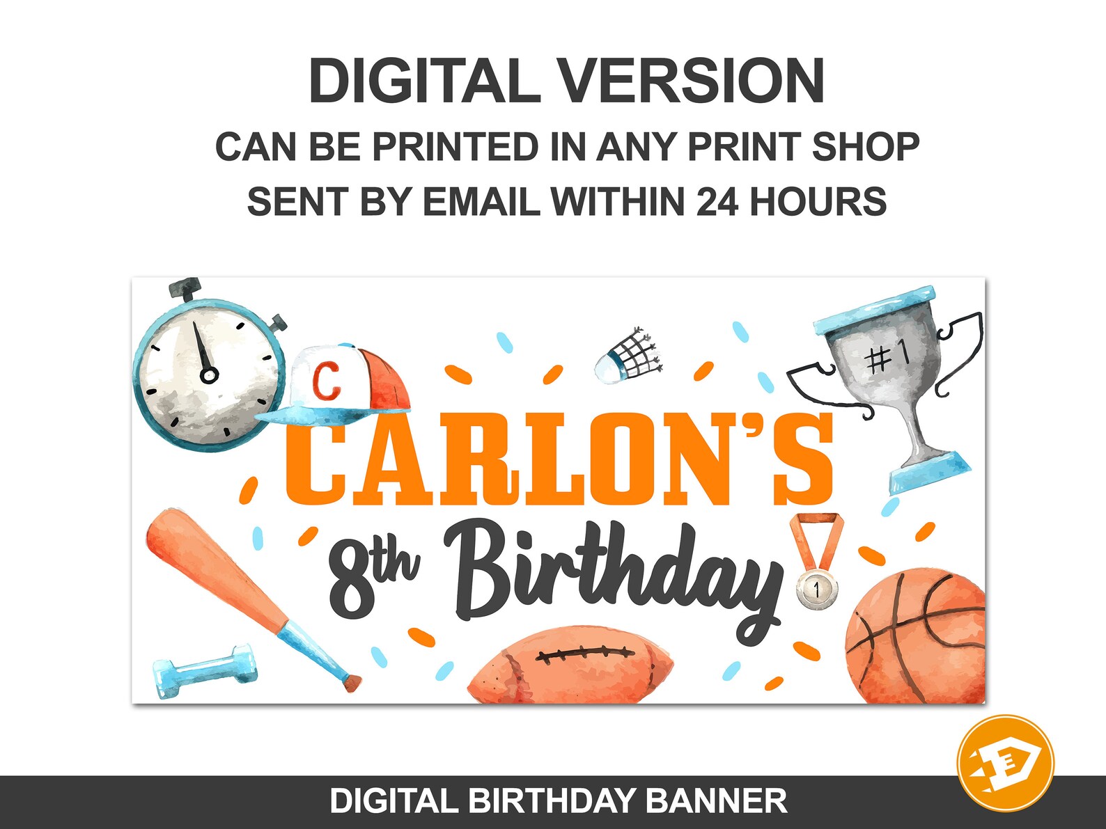 Sports Birthday Banner All Sports Party Banner Boy Happy - Etsy