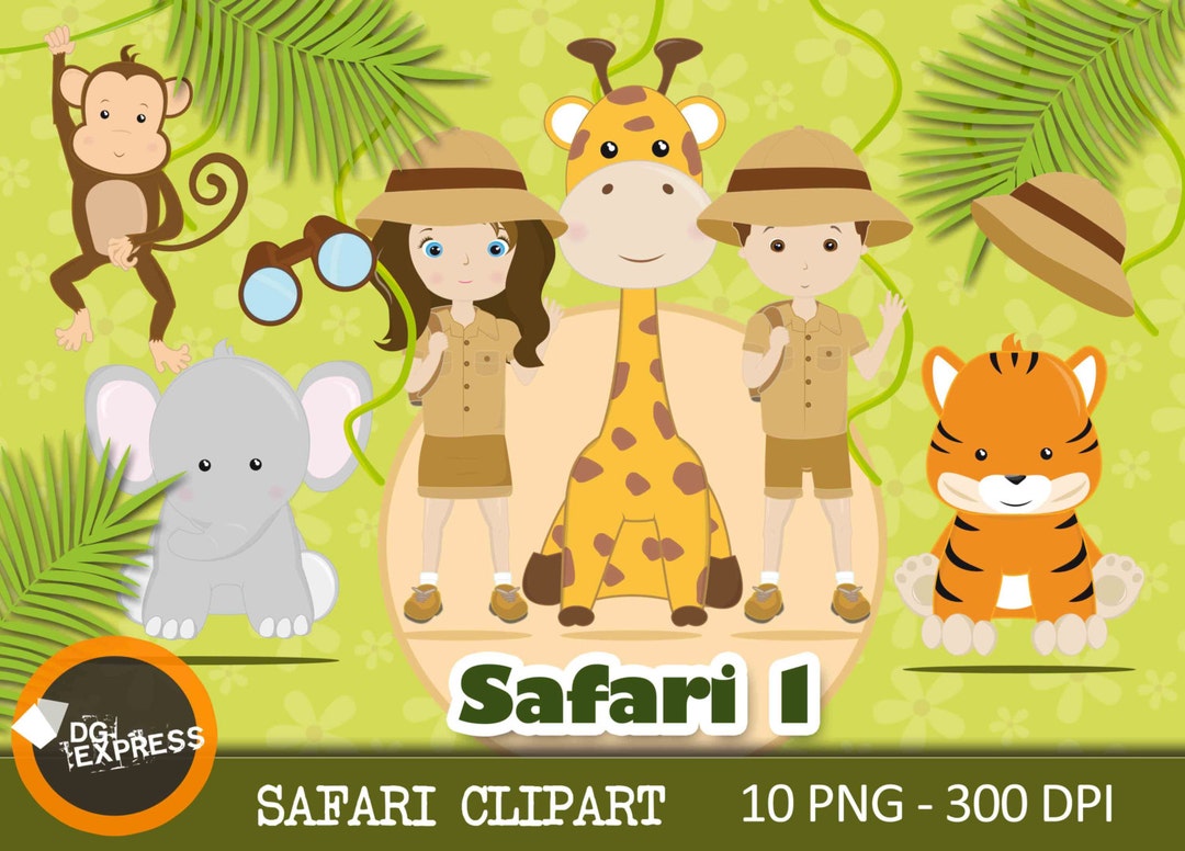 Jungle Clipart : "safari Clipart" - Safari Clipart, Safari Digital ...