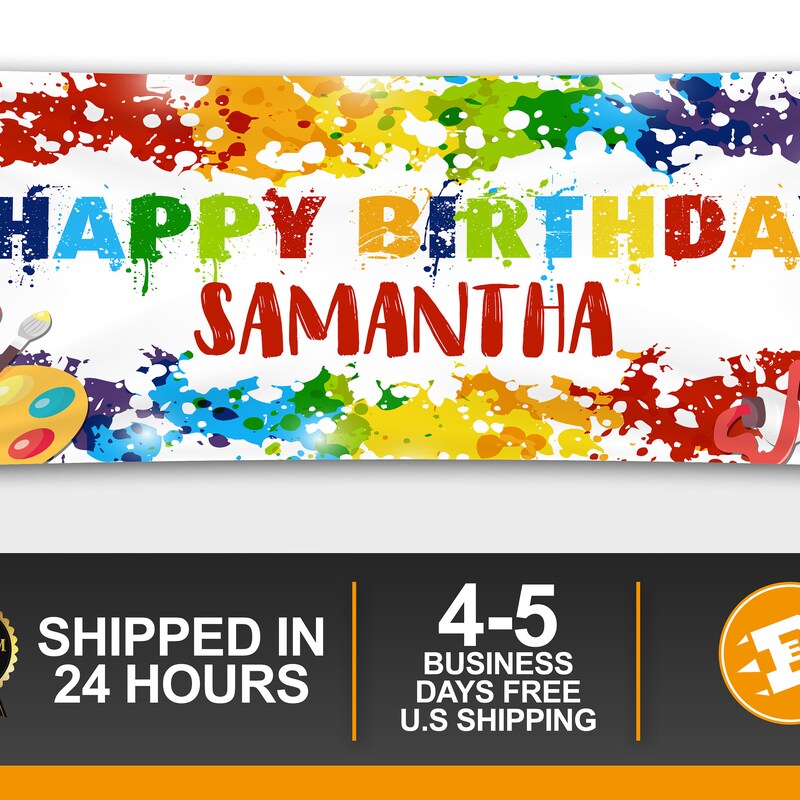 Paint Party Banner - Etsy