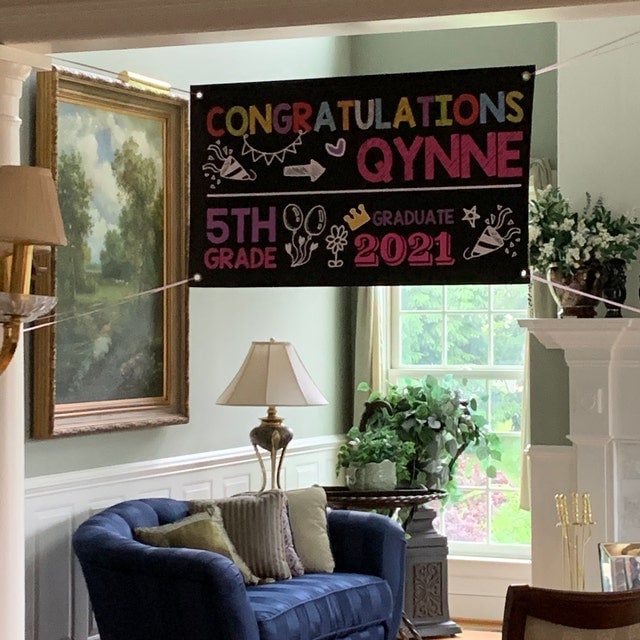 5th Grade Graduation Girl Banner 5th Grade Graduation Party - Etsy