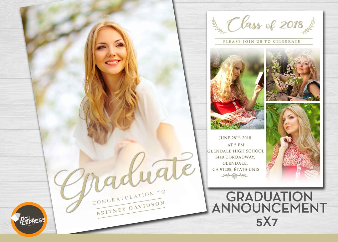 Senior Graduation Announcement Template for Photographers - "graduation ...