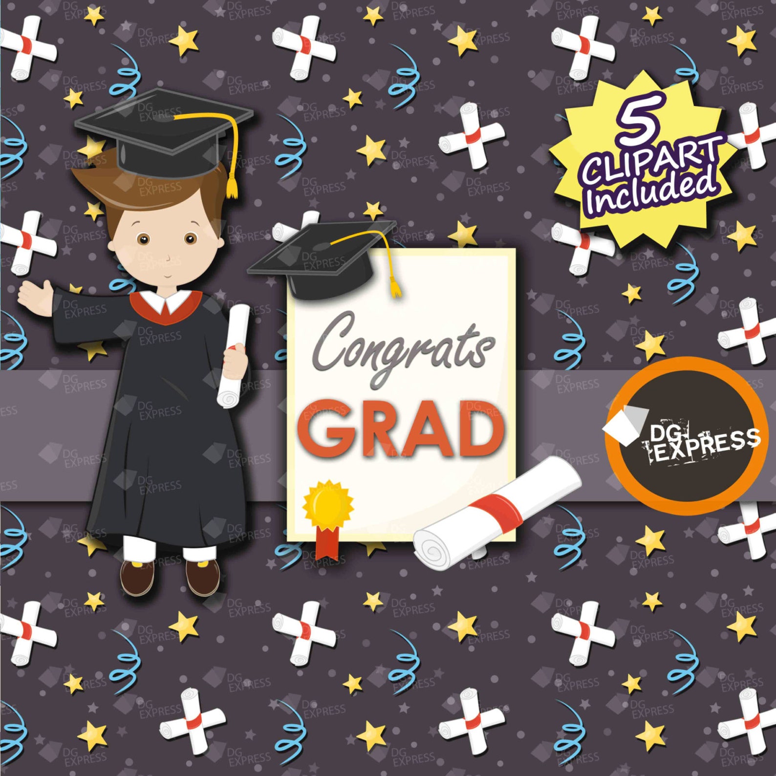 Graduation Digital Paper Clipart : graduation - Etsy
