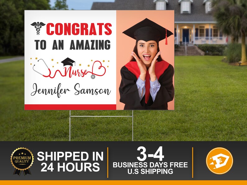 Nurse Graduation Yard Sign Nursing Graduation Lawn Sign - Etsy
