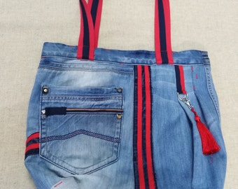 Denim handbag | Etsy