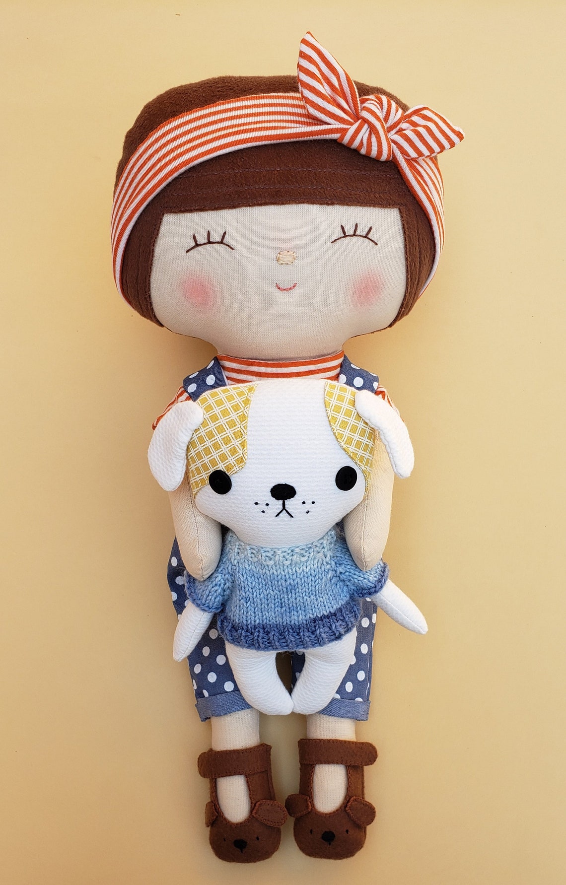 Handmade Rag Doll, Gift for Girl Birthday, Dolls, Rag Dolls, Stuffed ...