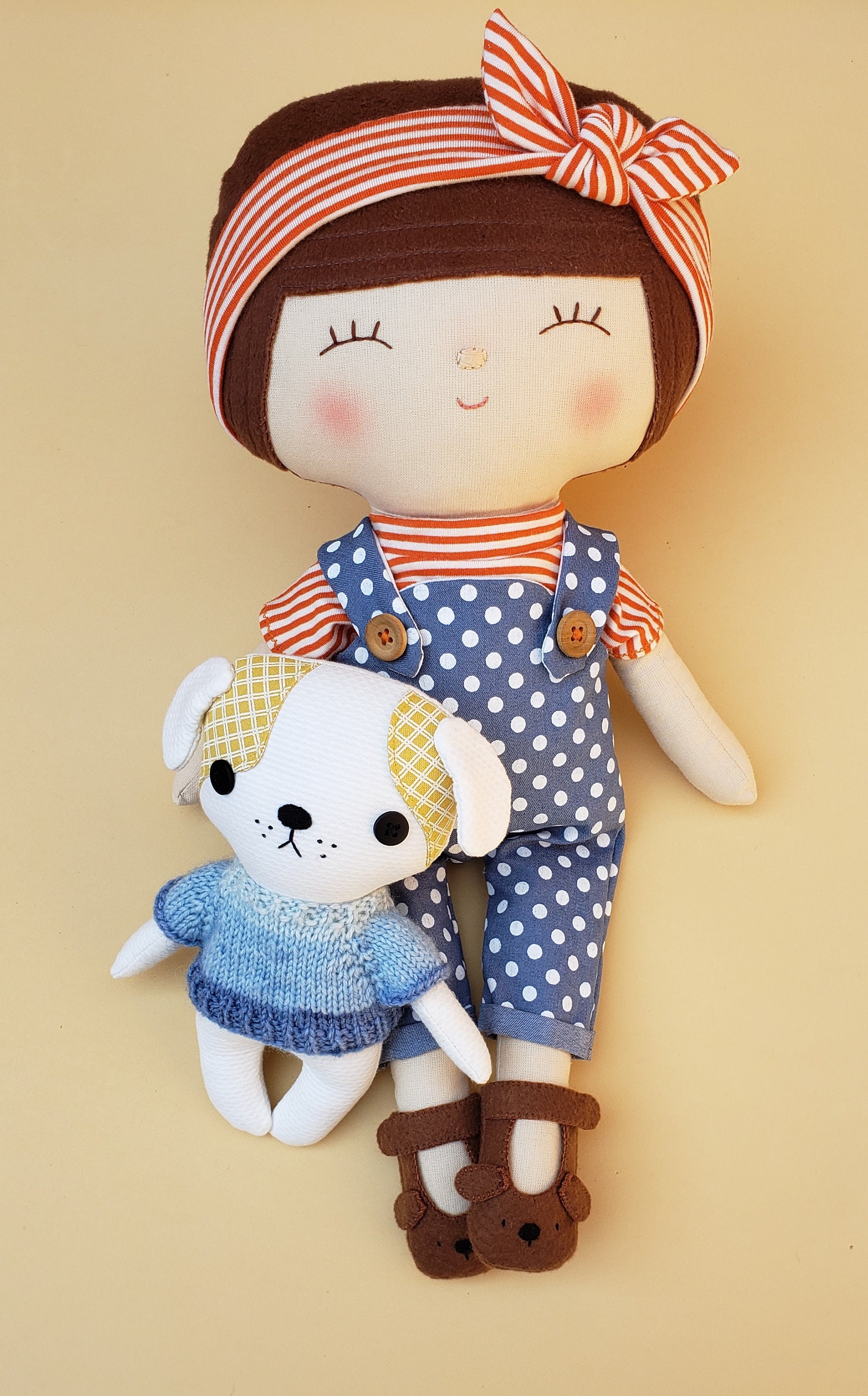 Handmade Rag Doll, Gift for Girl Birthday, Dolls, Rag Dolls, Stuffed ...