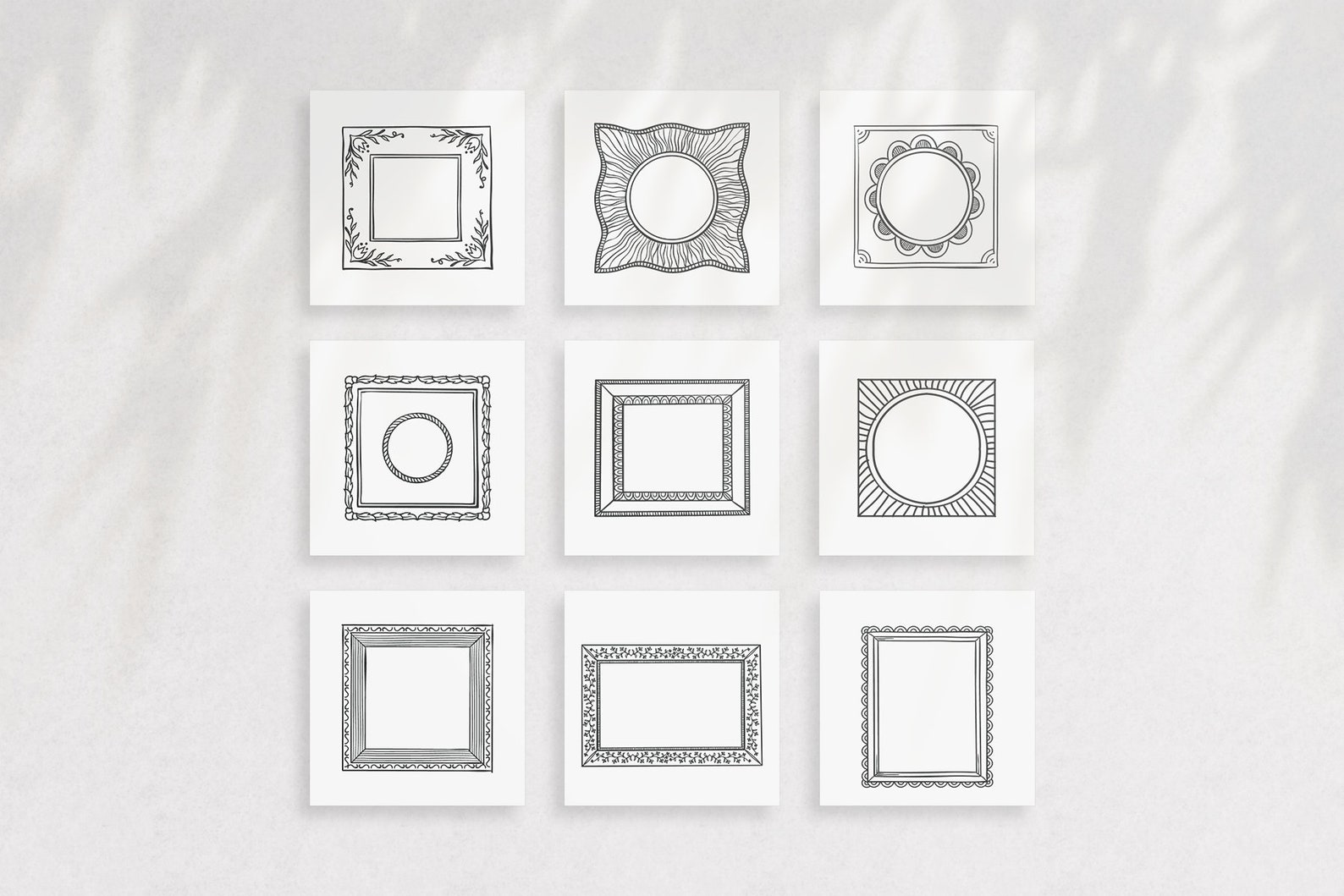 Journal Frames Boxes Photo Frames Cliparts Planner Stickers Doodles ...