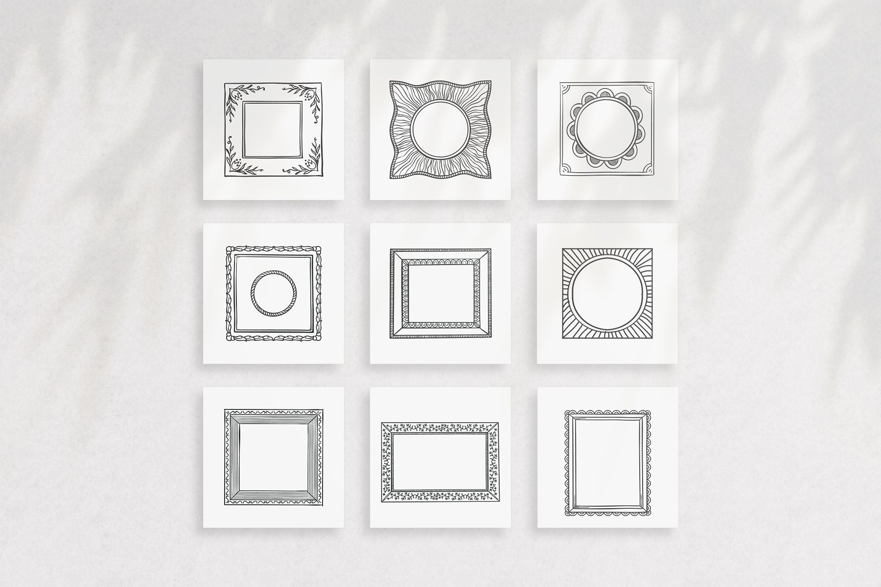 Journal Frames Boxes Photo Frames Cliparts Planner Stickers Doodles ...