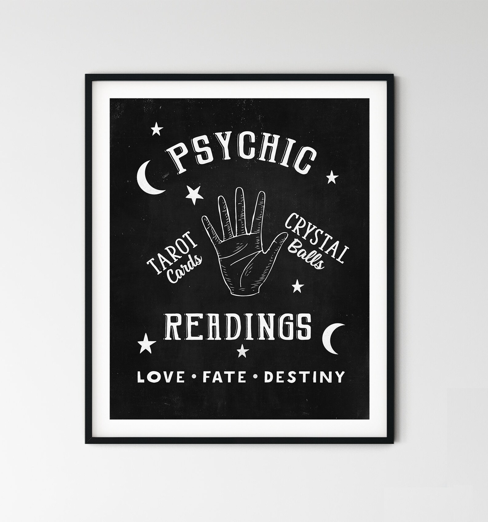 Psychic Reader Sign Palmistry Art Print Printable Fortune - Etsy Canada