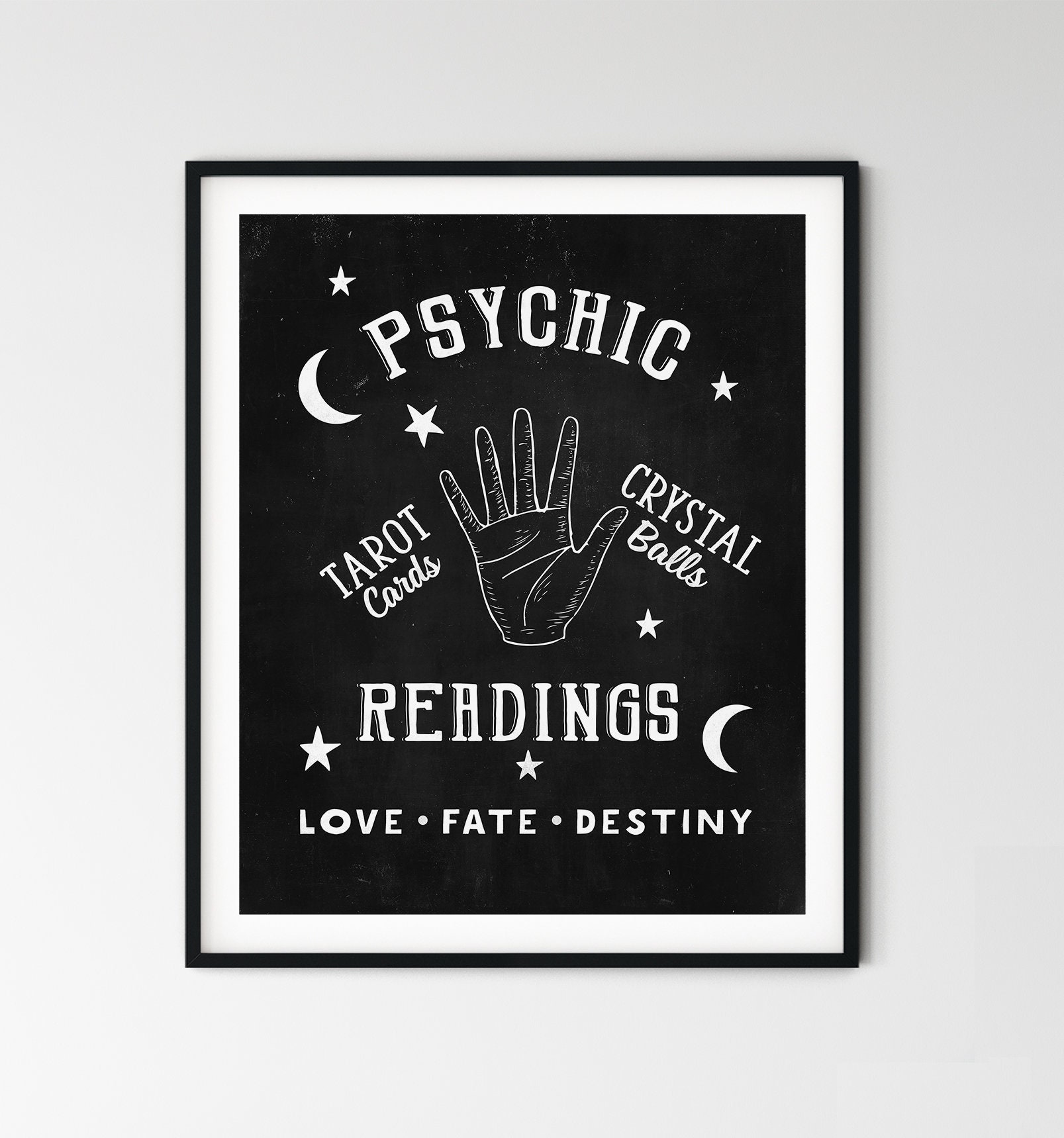 Psychic Reader Sign Palmistry Art Print Printable Fortune - Etsy Canada