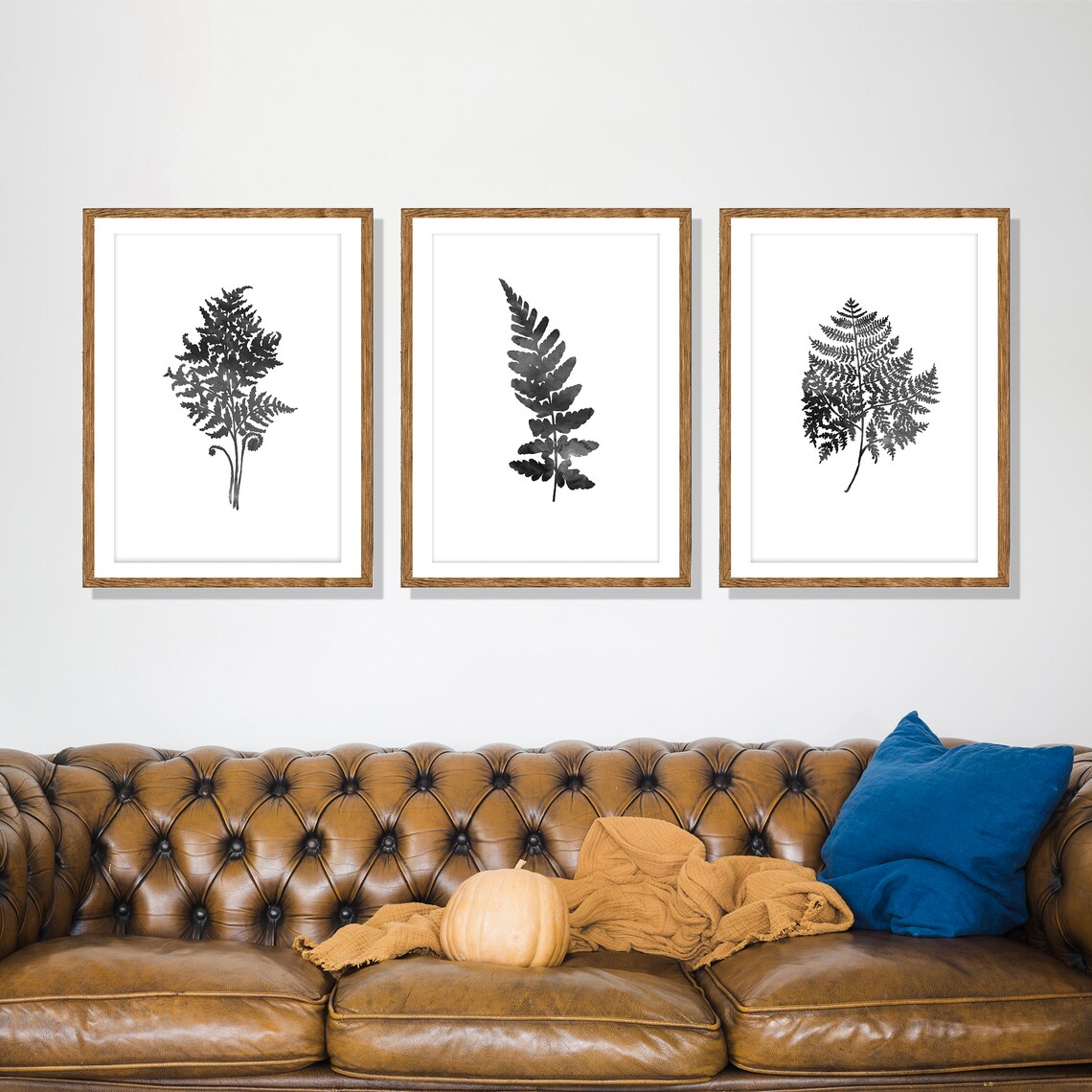 Botanical Art Prints, Fern, PRINTABLE, INSTANT DOWNLOAD, Poster, Black ...