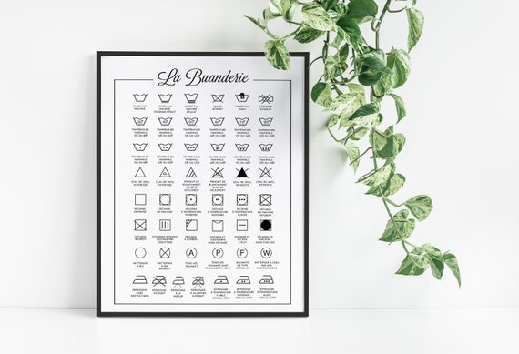 French Laundry Guide Affiche Buanderie Guide De Lavage | Etsy Canada