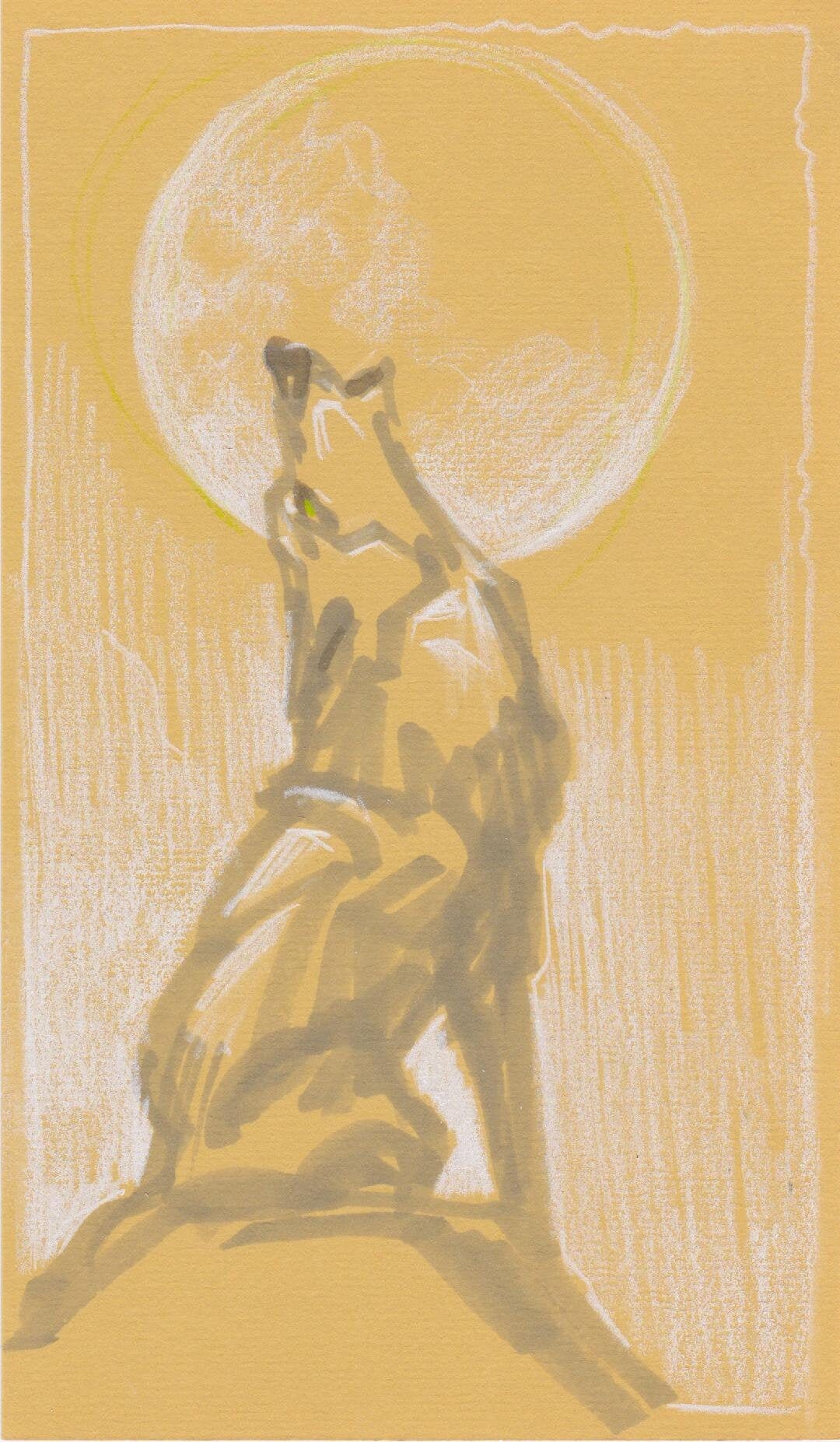 WOLF MOON Wall Art Original Artwork David Colman | Etsy