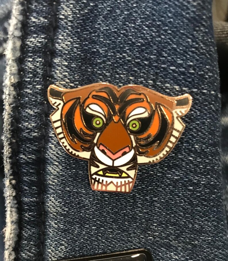 Tiger Pin, Hard Enamel Pin, Animal Art, Jewelry, David Colman Original ...