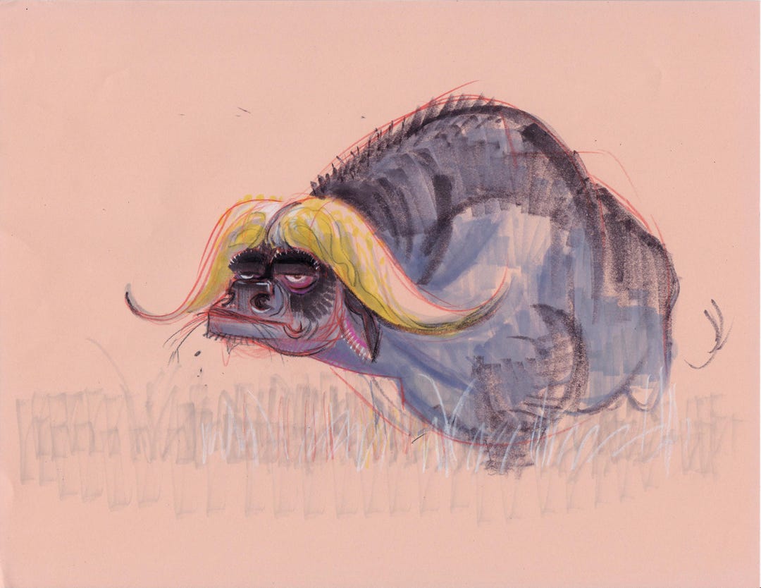 CAPE BUFFALO Wall Art - Original Artwork - David Colman Illustration - Etsy