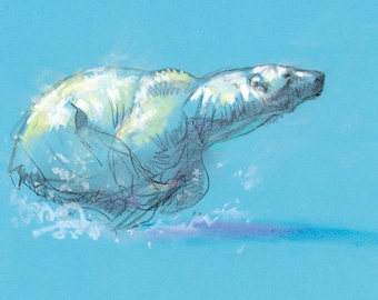 WOLFIE Wall Art Animal Art Print David Colman Original - Etsy