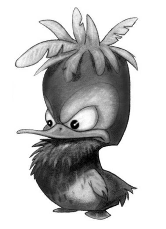 ANGRY DUCK Wall Art Animal Art Print David Colman Original | Etsy