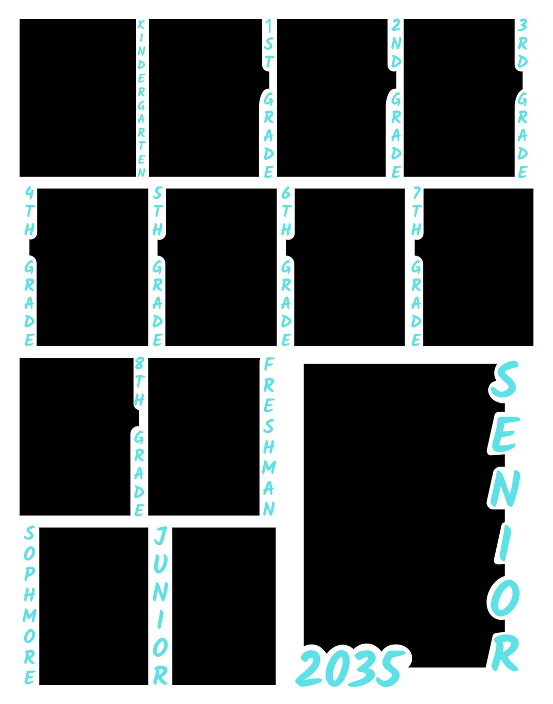 School Photo Frame Layout SVG 11x14 Frame Size - Etsy