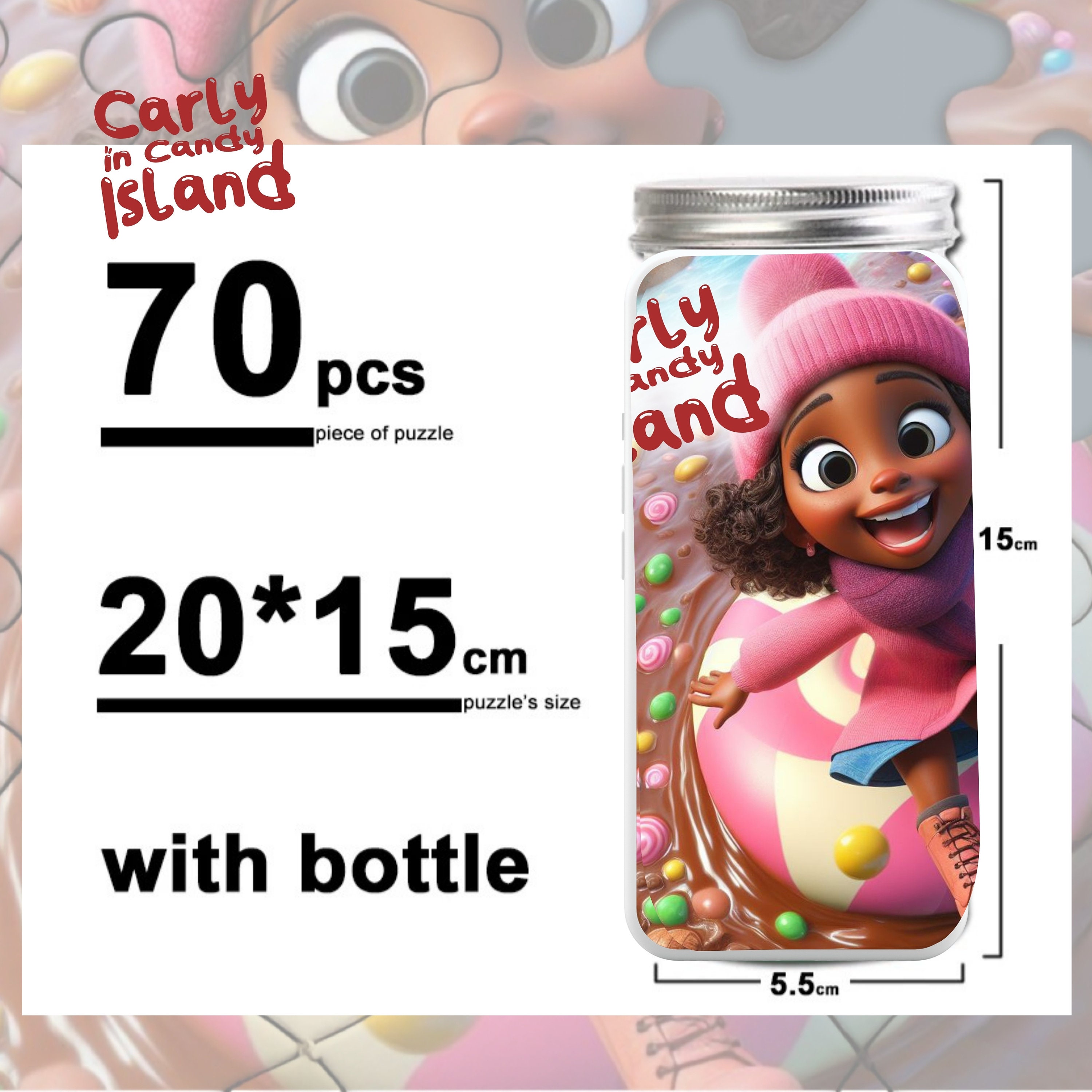Jigsaw Puzzle Game Carly in Candy Island Short Story Included - Etsy